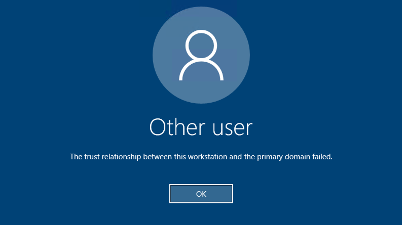 Windows Server – Falha no login – “The trust relationship between this ...
